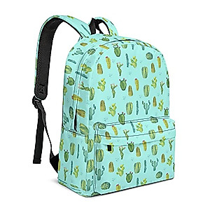Cactus Plant Backpack Lightweight Backpacks Durable Laptop Backpack Shoulders Bag Hiking Travel Bag Casual Daypack