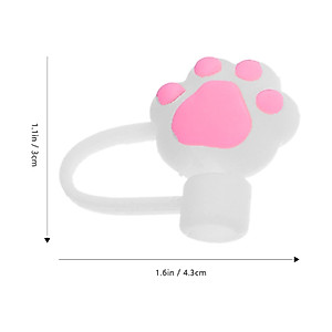 SOLUSTRE 6pcs Straw Cap Sun Straw Tips Cover Drinking Straw Tips Lid Reusable Straw Tips Lids Cartoon Straw Plugs Straw Covers Cap Straw Tip Caps Decorate Glass Girl