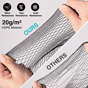 Pond Netting, 7’ x 10’ Pond Netting for Koi Ponds, Durable & Sturdy Pond Net to Catch Leaves & Debris, Drive Herons, Raccoons, Cats & Predators Away, Handy Accessories Included (3/8” Mesh)