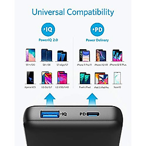 Anker USB C Power Bank, PowerCore Essential 20000 PD (18W) Power Bank, High Cell Capacity 20000mAh Portable Charger Battery Pack for iPhone 12/Mini/Pro/Max Pro/11/X, Samsung (PD Charger Not Included)