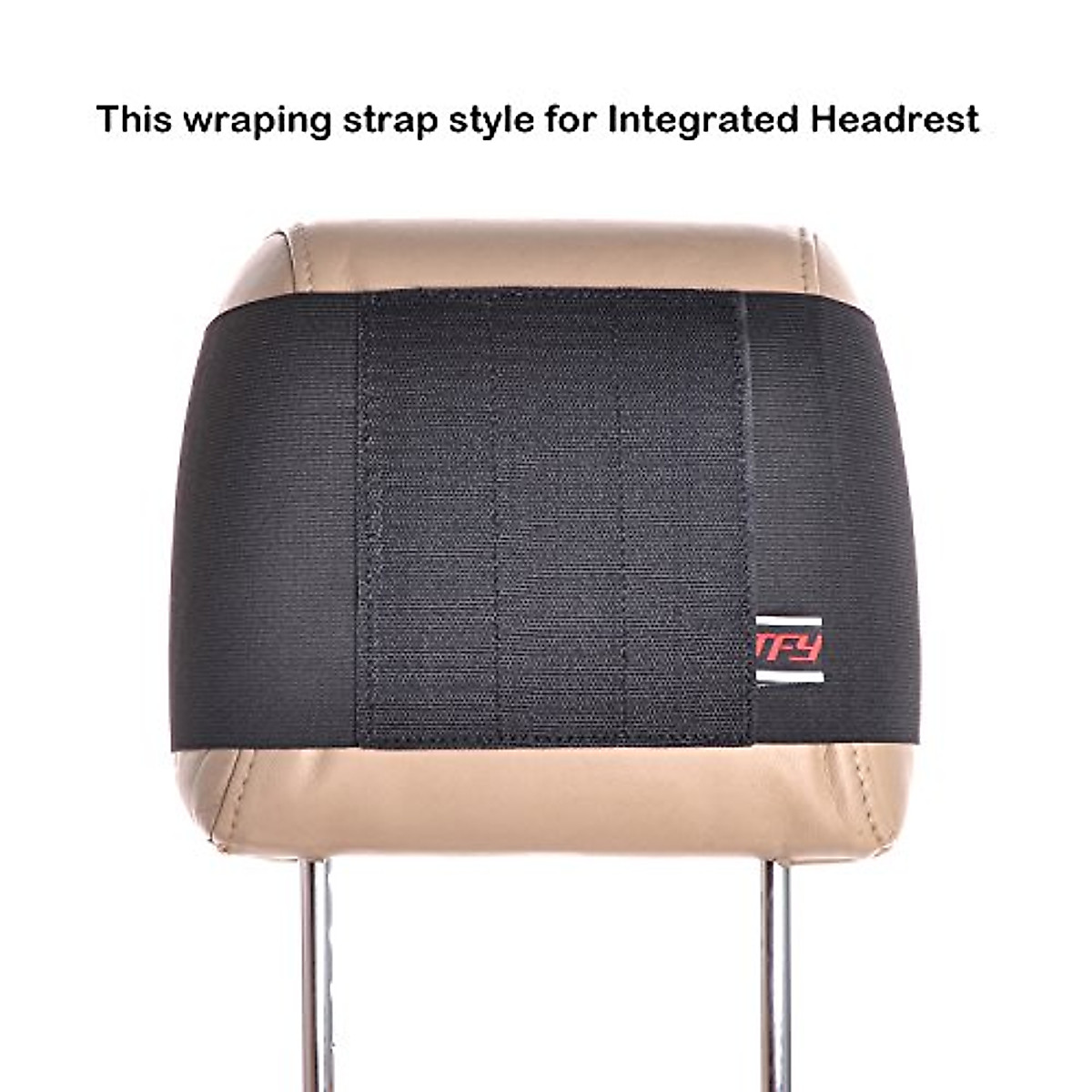 TFY Universal Car Headrest Mount Holder with Angle- Adjustable Holding Clamp for Swivel Screen Portable DVD Players, Black