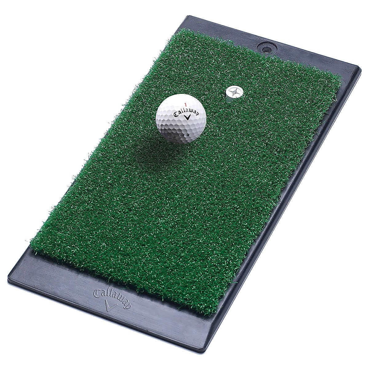 Callaway FT Launch Zone Golf Hitting Mat with Rubber Backing Golf Putting Mat,Green