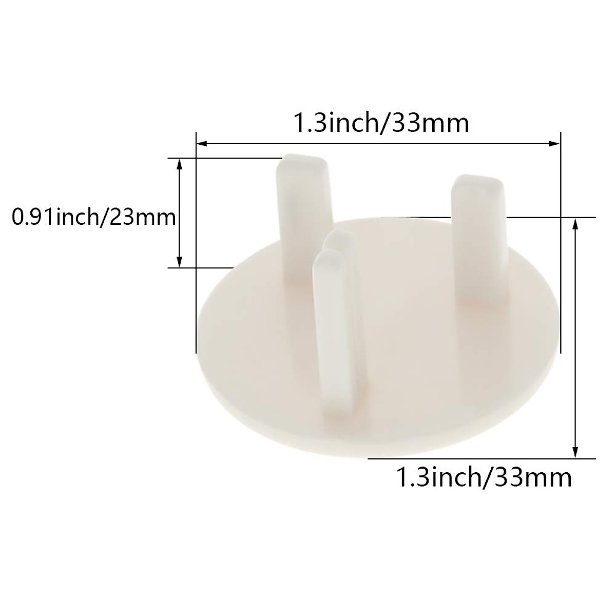 Fielect Outlet Plugs Covers Childproof Outlet Covers Protectors Electric Socket Cover Electrical Protector White 5Pcs