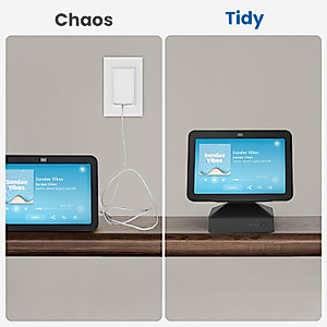 GGMM ES8 Battery Base for Show 8(3rd Gen), Adjustable Battery Charging Stand, Battery Dock to Make Smart Speaker Portable, Black(Show 8 Not Included)