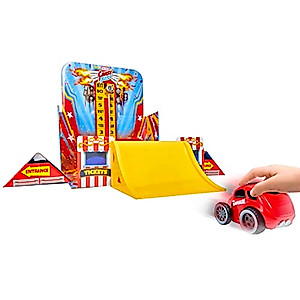 Little Tikes Crazy Fast Flip & Fly Carnival Playset with One Exclusive Pullback Toy Car Vehicle, Goes up to 50ft!