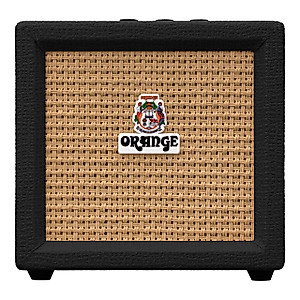 Orange Crush Mini Guitar Combo Amplifier - Black Bundle with Power Supply, Instrument Cable, Picks, and Austin Bazaar Polishing Cloth