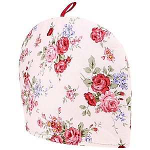 DOITOOL Cotton Tea Cosy for Teapot Decorative Floral Tea Pot Cozies Warm Tea Pot Cover Insulated Kettle Cover Warmer for Home Kitchen Table
