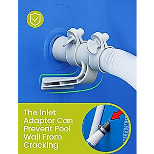 SUMMERBUDDY Swimming Pool Pipe Holder, Hose Support Brackets with Clamp Water Hose Swimming Pool Pipe Mount for Above Ground Pools Suitable for 1.25 Inch Hose (2 Pack)