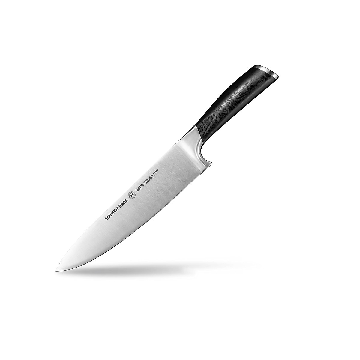 Schmidt Brothers -Heritage 12-Piece Kitchen Knife Set, High-Carbon German Stainless Steel Cutlery, Clear Acrylic Magnetic Knife Block