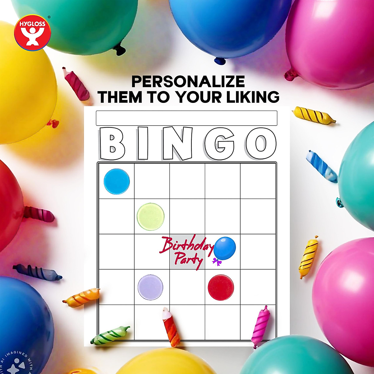 Hygloss Products Blank Bingo Cards, White, 36 Per Pack,HYG87130