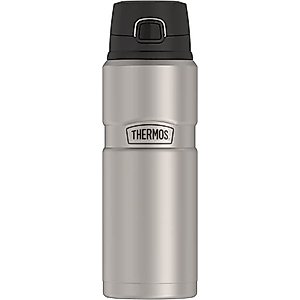 THERMOS Stainless King Vacuum-Insulated Drink Bottle, 24 Ounce, Matte Steel