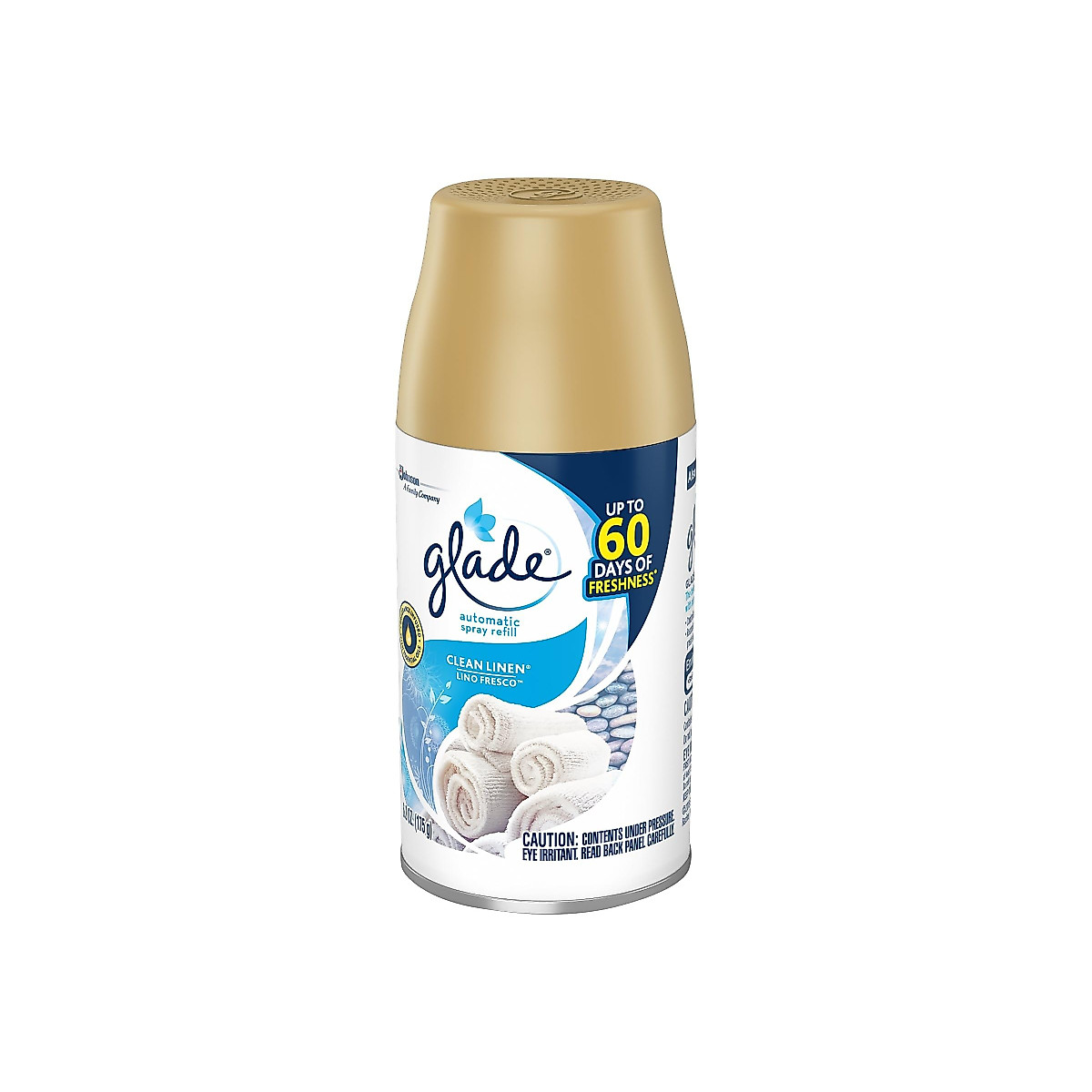 Glade Automatic Spray Refill and Holder Kit, Air Freshener for Home and Bathroom, Clean Linen, 6.2 Oz, 2 Count