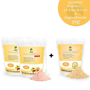 BIONUTRICIA EXTRACT Liposomal Vitamin C Dietary Supplement (2 Acerola + 1 Original Set)