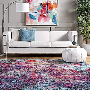 nuLOOM Reva Colorful Abstract Area Rug, 5' x 8', Multi