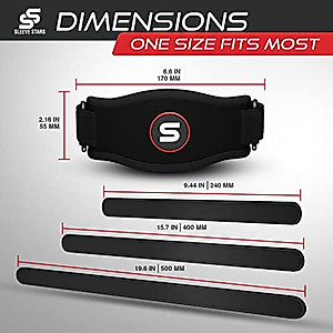 Sleeve Stars Tennis Elbow Brace for Men & Women, Tennis Elbow Strap Tendonitis Arm Band, Counterforce Brace & Elbow Band for Tendon Pain Relief w/ 3 Forearm Support Straps, Fits 9-23" (Single/Black)