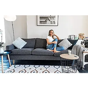 Cushmat Stylish Reversible Foam Play Mat (Large, Luxe Lite - Royal Blue Star) - Soft, Waterproof, Durable Play mat for Infants, Babies, Toddler, Kids & Grownup - 6.5ft x 4.5ft