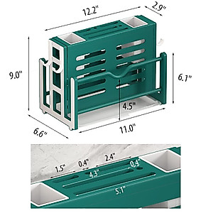 Multifunctional Kitchen Organizer Rack Cutting Board Holder Knife Holder Pot Lid Holder,Countertop Kitchenware Rack Kitchen Storage Accessories ,for Cabinet and Countertop with Draining Tray
