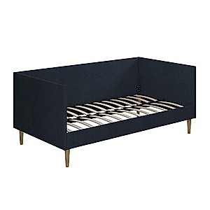 DHP Franklin Mid Century Upholstered Daybed, Sofa Bed, Twin Size Frame, Blue Linen