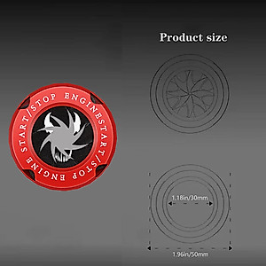 SEICAROO Push to Start Button Cover,Spin Engine Start Stop Button Cove, Rotary Car Start Button Cover,Engine Start Button Cover for Venom Car Interior Accessory