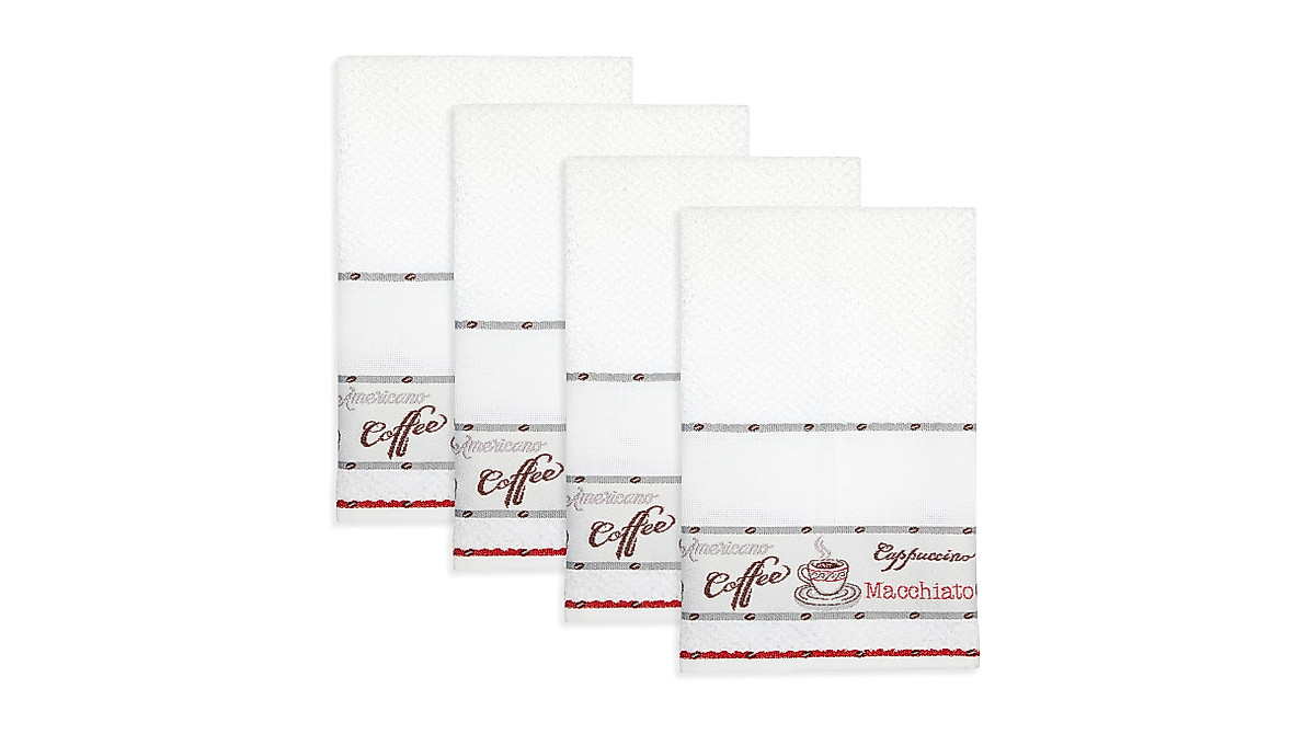 Cackleberry Home Coffee Mocha Kitchen Towels Set of 4