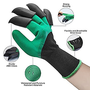 Gardening Gloves, 2 pairs green Garden Gloves with a Garden Shovel and a Cultivator, Garden Gloves with Claws for digging Planting Weeding Seeding , Excellent Plant Gifts