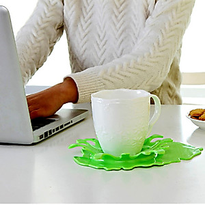 Spoon Rest Holder Ketchup Shape Holders Splash Spoon Rest by Mustard Kitchen Cooking Aid Cup Holder Spatula Spoon Rack Shelf Creative Gift (blue)