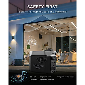EF ECOFLOW 1800W Dual Fuel Smart Generator with Both LPG and Gas Powered Support, Smart Control, for Home Battery Backup, Emergency, Applicable for DELTA Pro/DELTA Max/DELTA 2/DELTA 2 Max