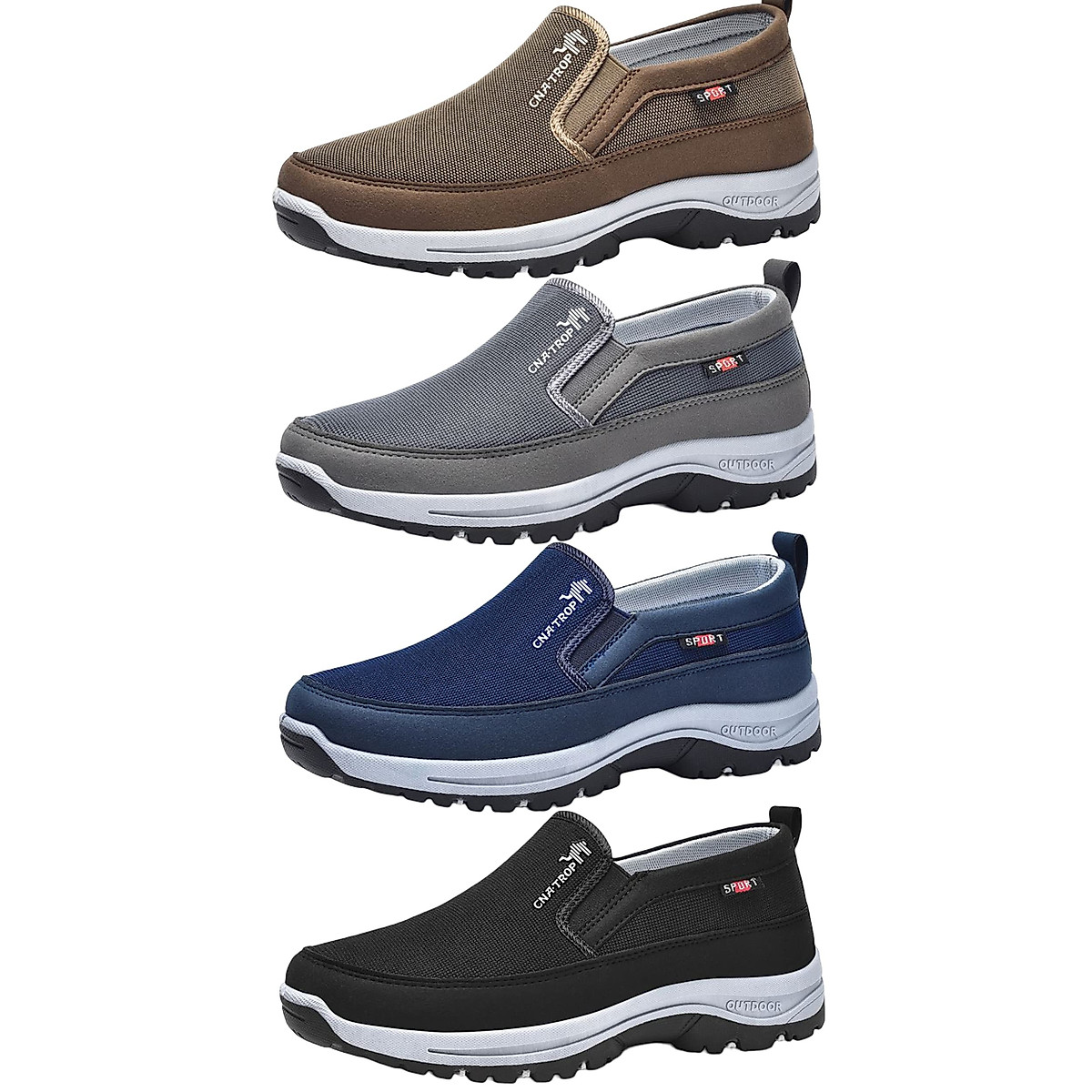 2023 New CNA Trop Men Walking Shoes - CNA Trop Men Outdoor Hiking Orthopedic Shoes, CNA-Trop Men Orthopedic Shoes (Brown,9.5)