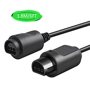 miadore 2-Pack Wired Classic 64 Controller Bundle with 2 Extension Cords [1.8m/6ft ] Compatible with N64 Video Game Console (Black and Yellow)