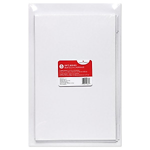 American Greetings White Gift Boxes with Lids for Birthdays, Easter, Mother's Day, Father's Day, Graduation and All Occasions, (5-Count, 3 Medium 14.75'' x 9.5'', 2 Large 17''x 11'')