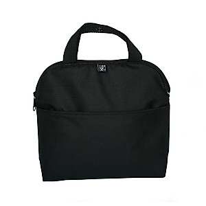 J.L. Childress MaxiCOOL 4 Bottle Breastmilk Cooler, Baby Bottle and Baby Food Bag, Insulated and Leak Proof, Ice Pack Included, Black