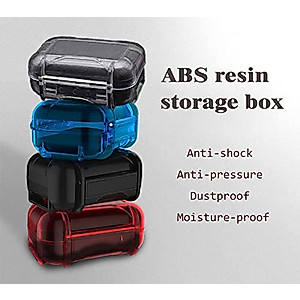 FEDAI Earphone Case, ABS Resin Hard Storage Box Multifunction Protective Case for Earphone, Earbud, in-Ear Monitor Eartip(Black)