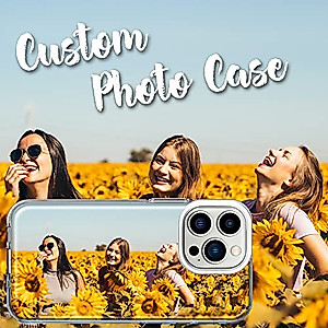 Personalized Custom Double Layered Phone Case for Apple iPhone 14 PRO MAX 6.7 inch ONLY - Design Your Own Perfect Custom Picture Photo Case Clear