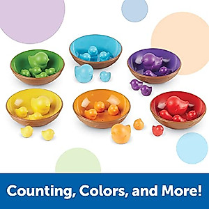 Learning Resources Birds in a Nest Sorting Set, Fine Motor Set, Color Sorting Set for Toddlers, 36 Pieces, Ages 3+