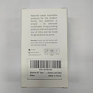 Moonkie Teething Toy, Safe & Easy to Hold BPA Free Silicone Teethers, 360° Baby Toothbrush with Suction Base, Teether Toys Best for Babies 6-12 Months (Koala Lunar Grey)