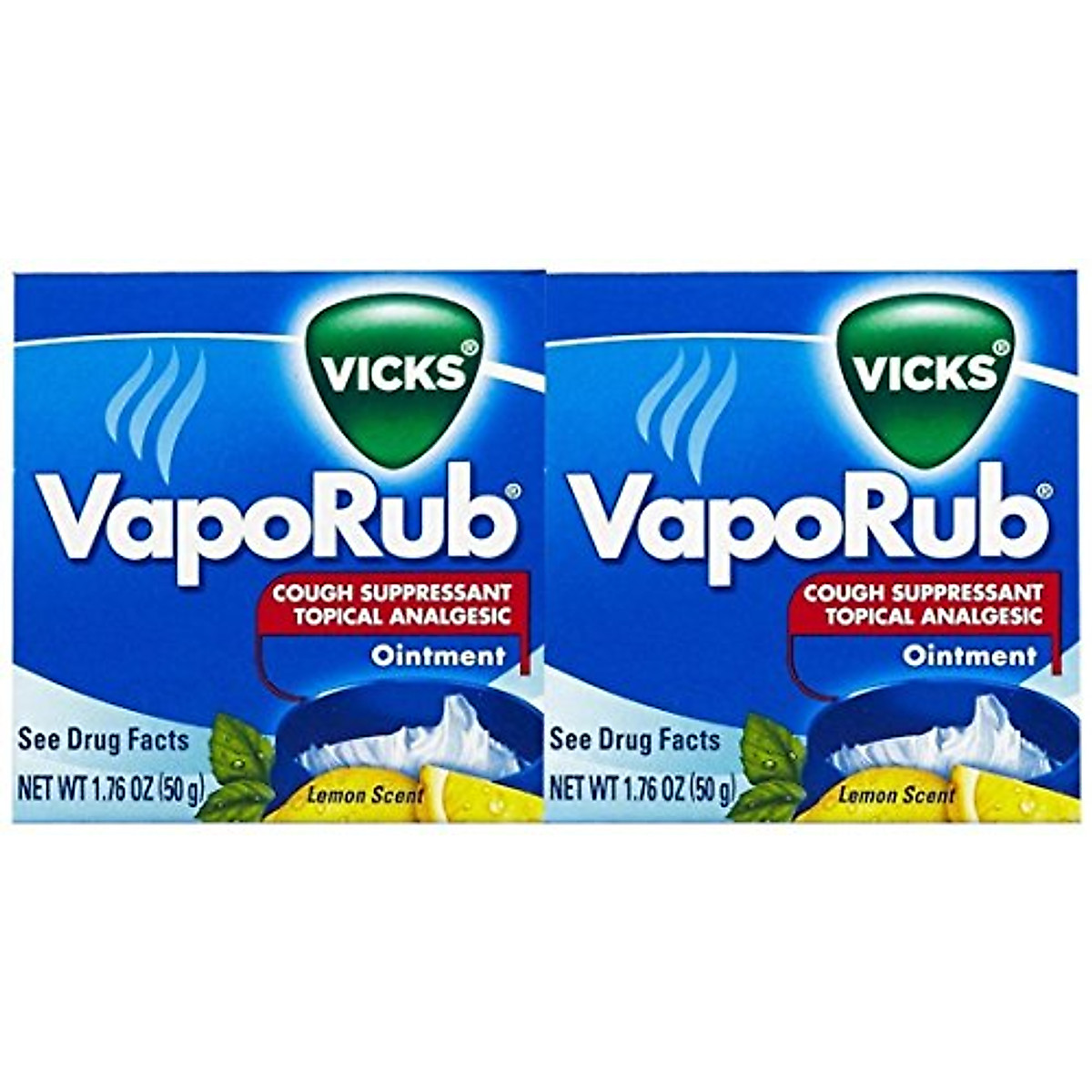 Vicks VapoRub Topical Cough Suppressant Ointment - 1.76 oz - 2 pk