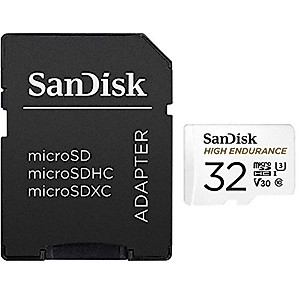SanDisk High Endurance 32GB MicroSDHC Memory Card (2 Pack) for Dash Cams & Home Security System Cameras (SDSQQNR-032G-GN6IA) Class 10 Bundle with (1) Everything But Stromboli MicroSD Card Reader