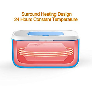 Bellababy Wipe Wamer for Vehicle and Home Use, Baby Wet Wipes Dispenser and Diaper Wipe Warmer with Night Light,Temperature Display,No Need Water and Sponge