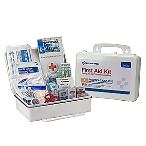 First Aid Only 90562 ANSI A 25-Person Emergency First Aid Kit for Office, Home, and Construction, 89 Pieces