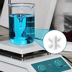 4 Pcs Magnetic Stirrer Mixer Stir Bar Spinner Bars 10mm(0.4inch), Annhua Stir Plate Magnet Bar Stirring Bar for Laboratory, Household, Office - White