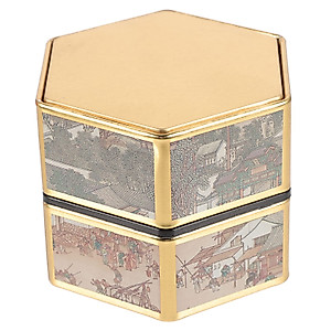 DOITOOL 3pcs Metal Cookie Tin Biscuit Barrel Small Kitchen Canisters Tea Storage Containers Food Canister Storage Tea Tin Canister Sugar Jar Food Container Cookie Jar Seal Food Jar Pp