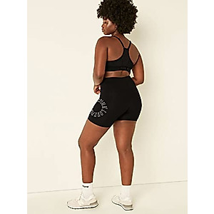 Victoria's Secret Pink 6" Cotton High Waist Biker Shorts, Black, X-Large