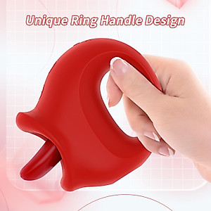 Adult Toys Vibrator for Women, Unique Ring Handle Design Women Sex Toys, 10 Vibration Modes &10 Tongue Licking G Spot Vibrator Stimulator, Waterproof Adult Couples Sex Toys for Clitoral, Nipple, Anal