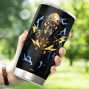 WONWIX Tumbler Gifts for Electrician Men Women 20oz Stainless Steel Insulated Travel Mug Coffee Cup Thermos Electricians Gift for Dad Mom Husband Wife Christmas Birthday Valentine Mothers Fathers Day