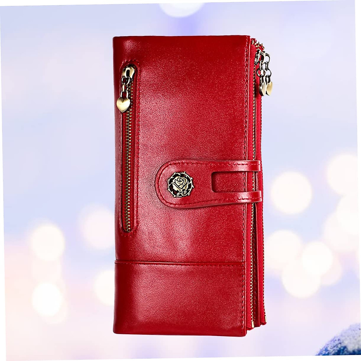 VALICLUD Womens Purses Womens Backpack Purse Purse Wallet Girls Women Blocking Zipper Handbag Leather for Multipurpose Vintage Billfold Red Women Backpack Purse Travel Wallet