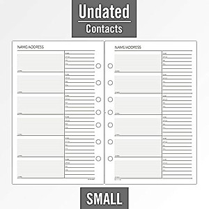 AT-A-GLANCE Day Runner Telephone and Address Pages, Refill, Loose-Leaf, Undated, for Planner, 5-1/2" x 8-1/2", Size 4, 32 Sheets/Pack (011-230)