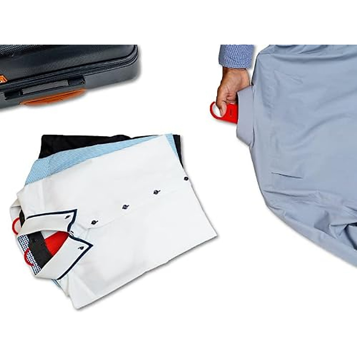 HangFold Travel Hangers | Space Saving Design|Lightweight | Prevents Wrinkles and Creases | 6 Pack