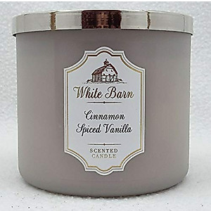 Bath & Body Works CINNAMON SPICED VANILLA 3-Wick Candle with essential oil 14.5 oz / 411 g