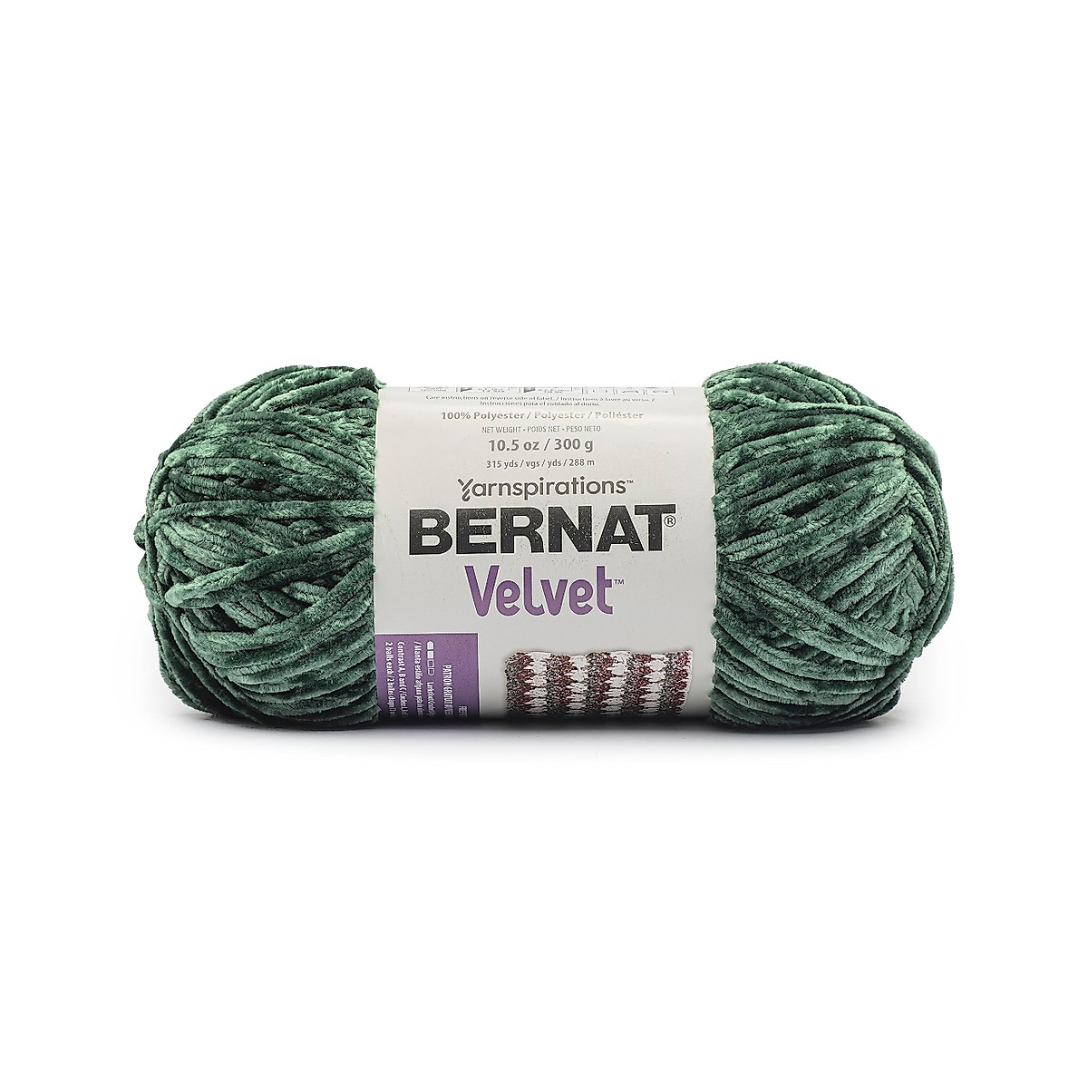 Bernat Velvet Pine Yarn - 2 Pack of 10.5oz/300g - Polyester - #5 Bulky - 315 Yards - Knitting & Crochet
