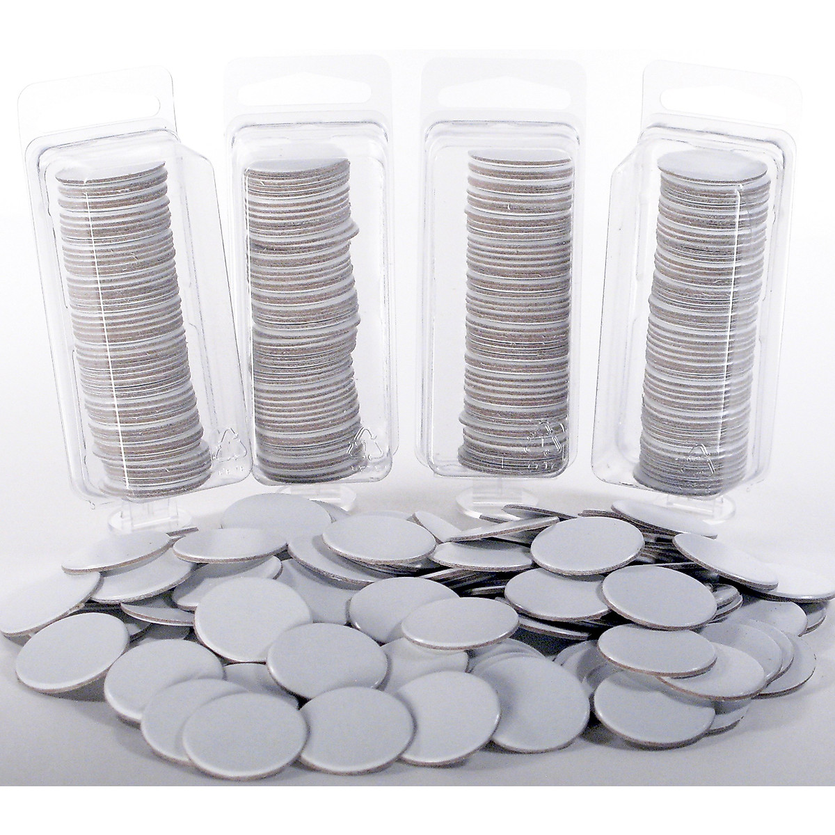 Hedral Value Pack of 200 - Blank 1" Circle Board Game Chits Round Tiles Counters Markers DIY D&D